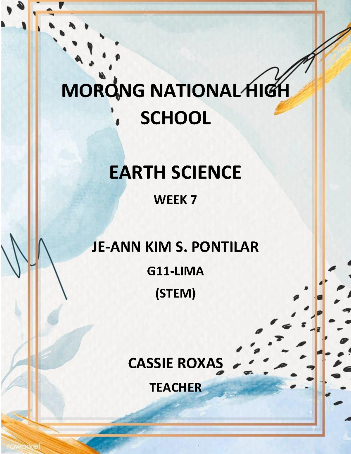 Earth Science WEEK 7 - MORONG NATIONAL HIGH SCHOOL EARTH SCIENCE WEEK 7 ...