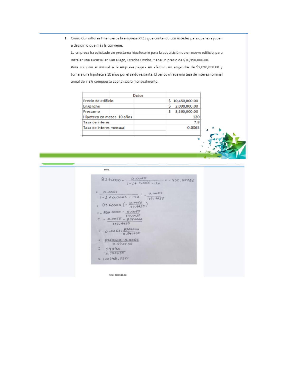 Act8 - ejercicios - matemáticas financieras - Studocu