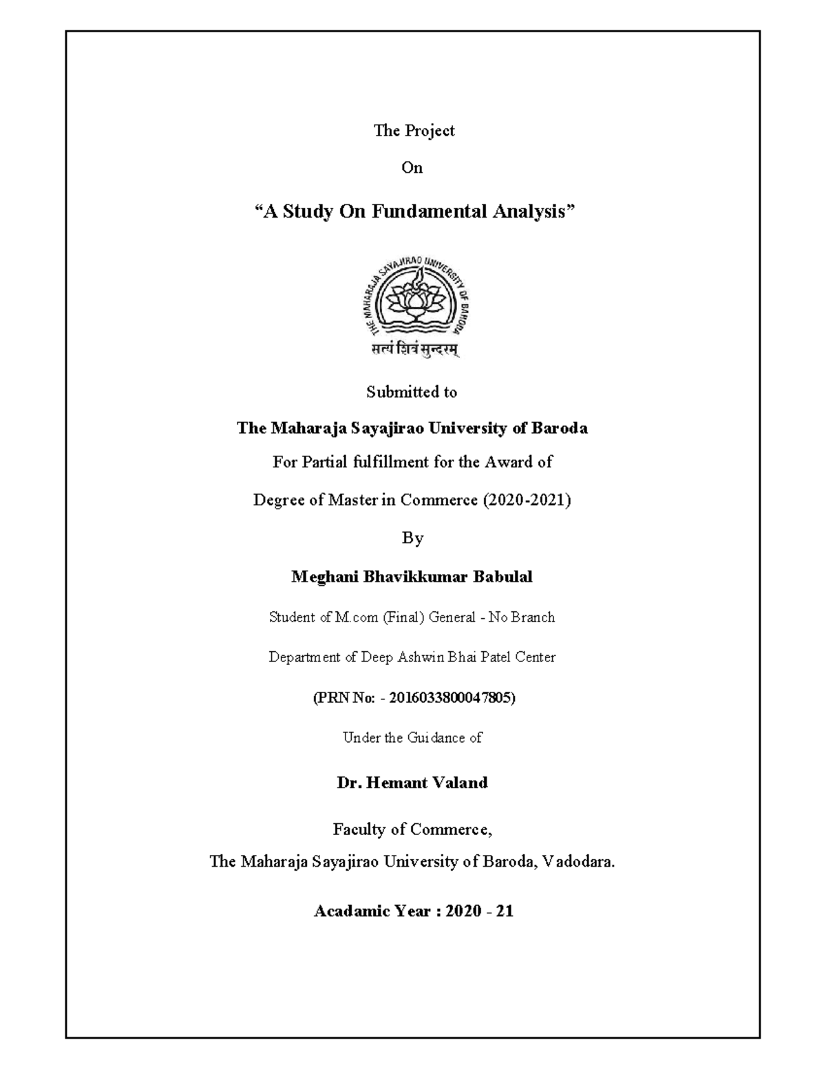 Full & final project - AFM - The Project On