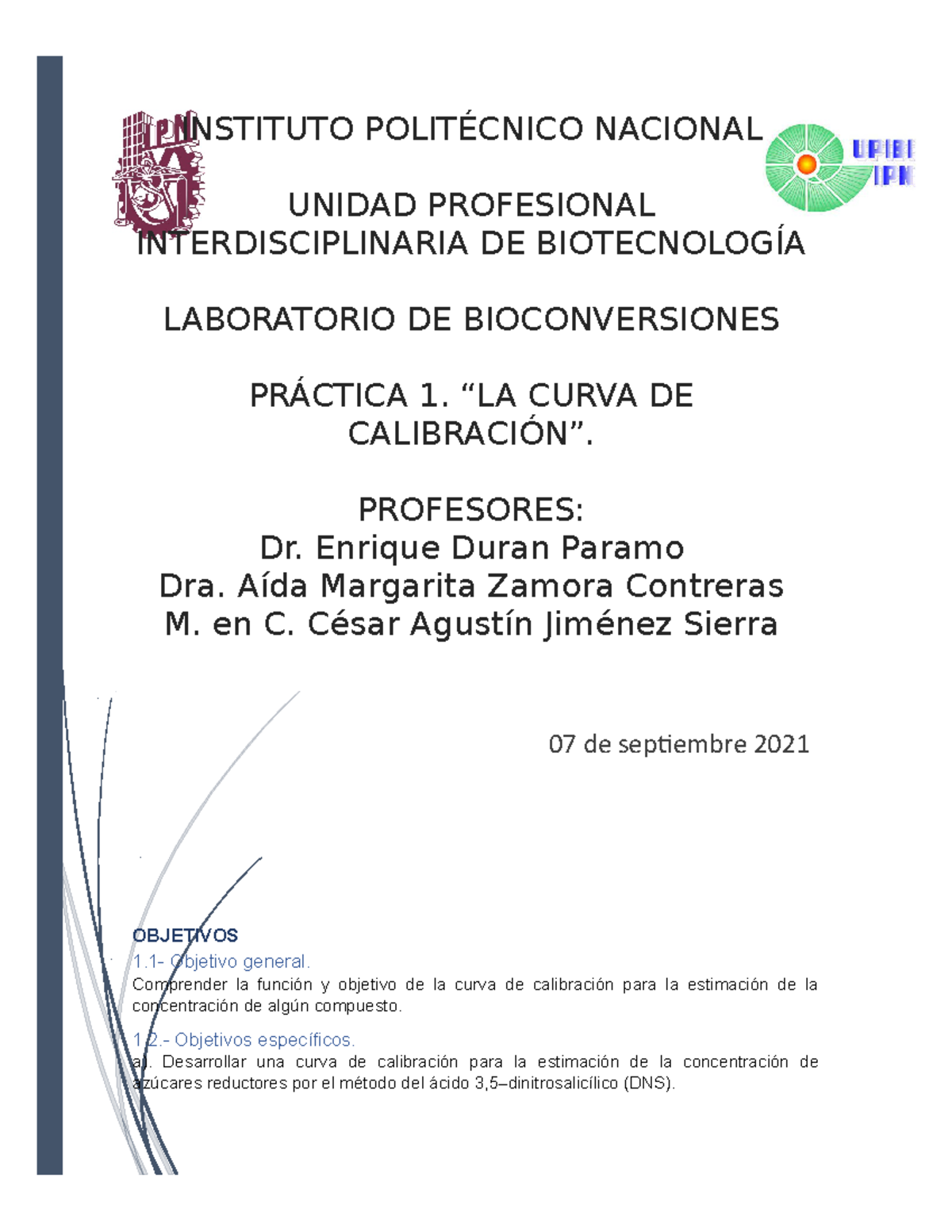 Práctica 1 Equipo 5 - Primer reporte correspondiente al laboratorio de bioconversiones (la curva ...