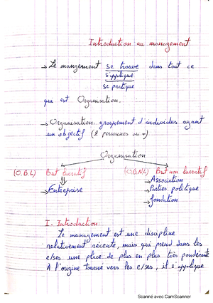 Cours management I S1 pdf - Semestre : 1 Module : Introduction en ...