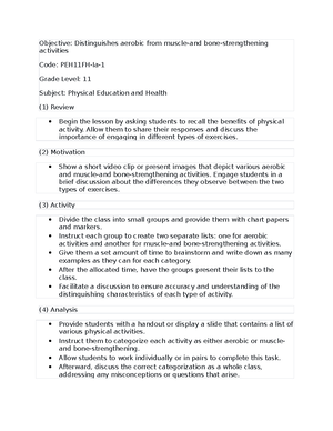 PE12 Lesson 3 - pe health - Republic of the Philippines DEPARTMENT OF ...