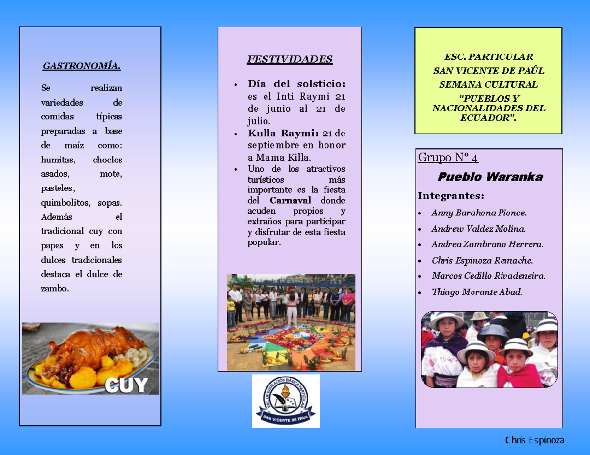 Pueblo Waranka - Grupo N° 4 Pueblo Waranka Integrantes: Anny Barahona ...