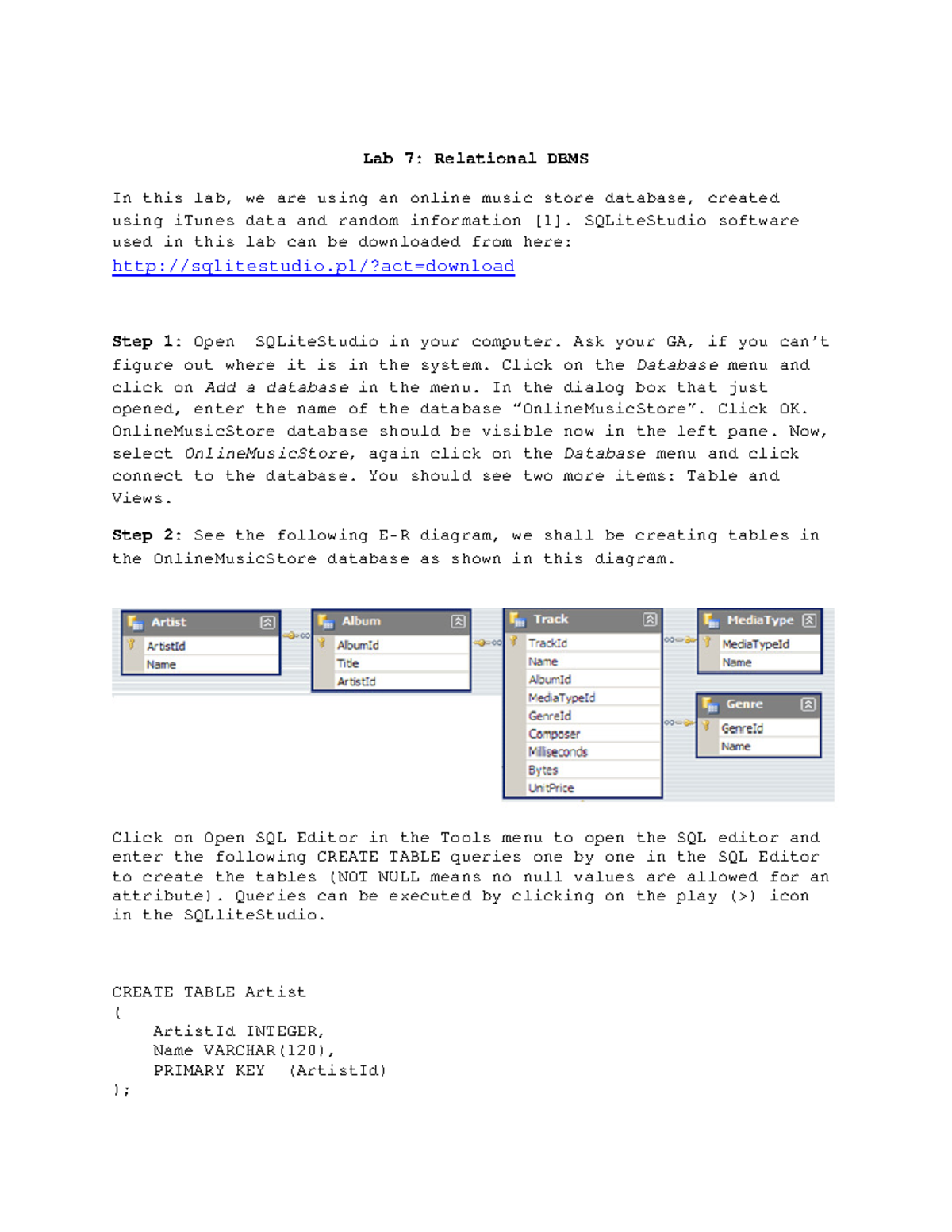 Lab7 - Lab 7: Relational DBMS In this lab, we are using an online music store database, created ...