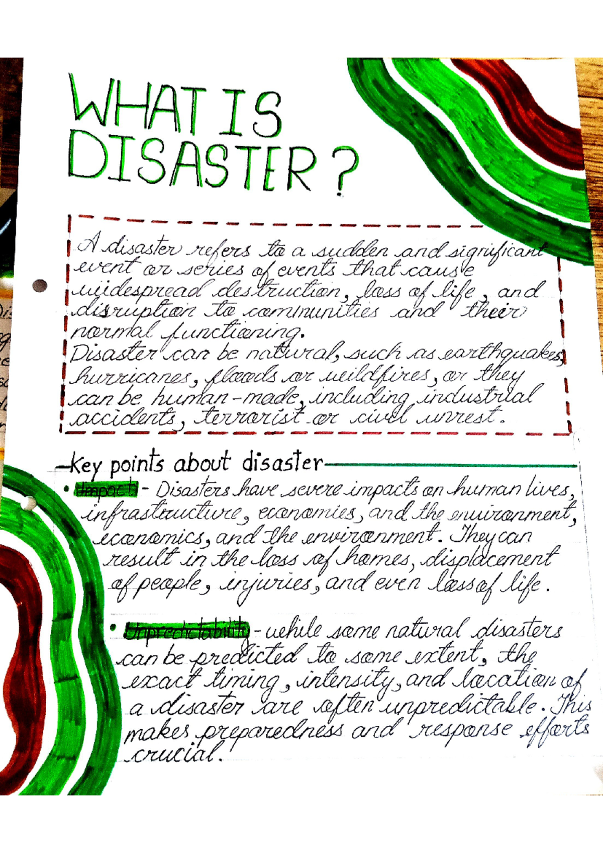 What is disaster - WHAT IS DISAS ? A disaster refers to a sudden and ...