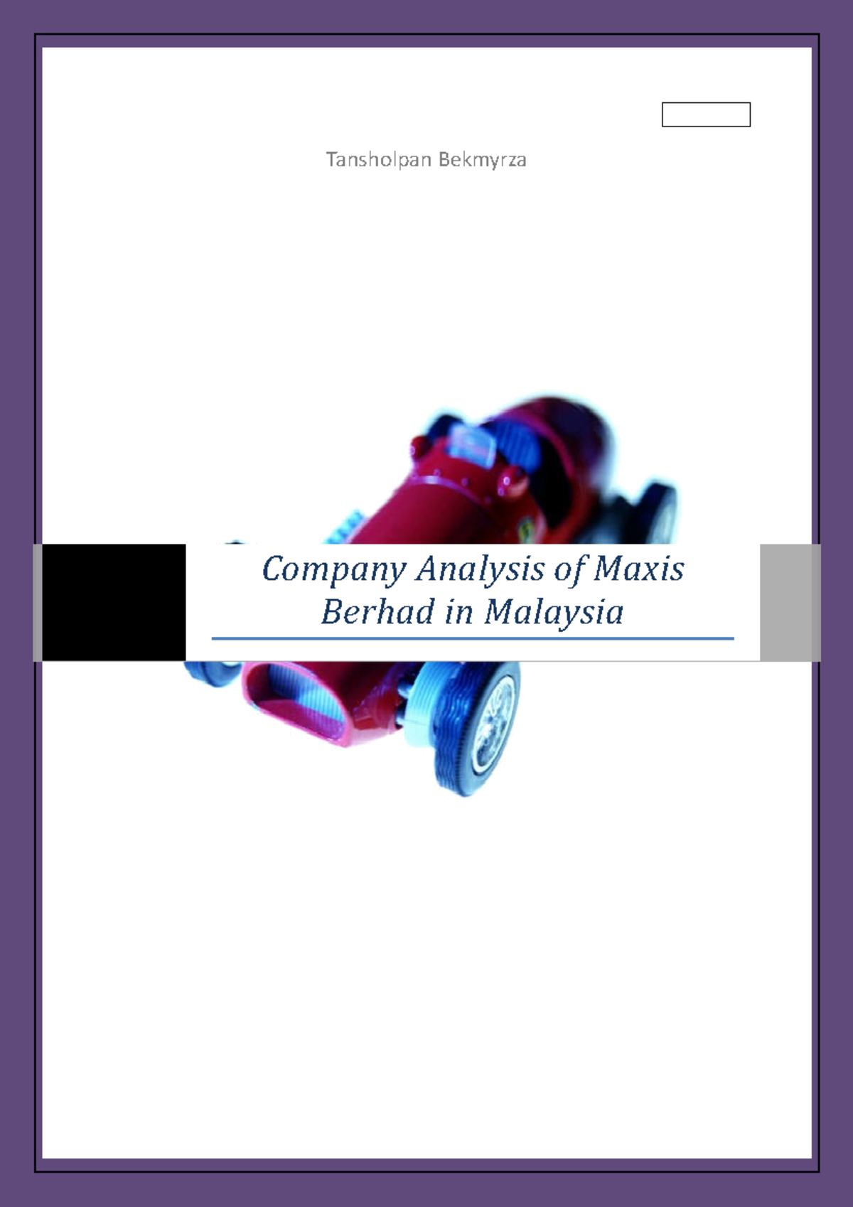 Company Analysis of Maxis Berhad in Mala - Tansholpan Bekmyrza Company ...