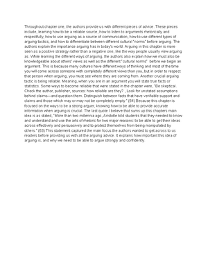They Say, I Say Chapter 1 and 2 - English 115 28 August 2018 After ...