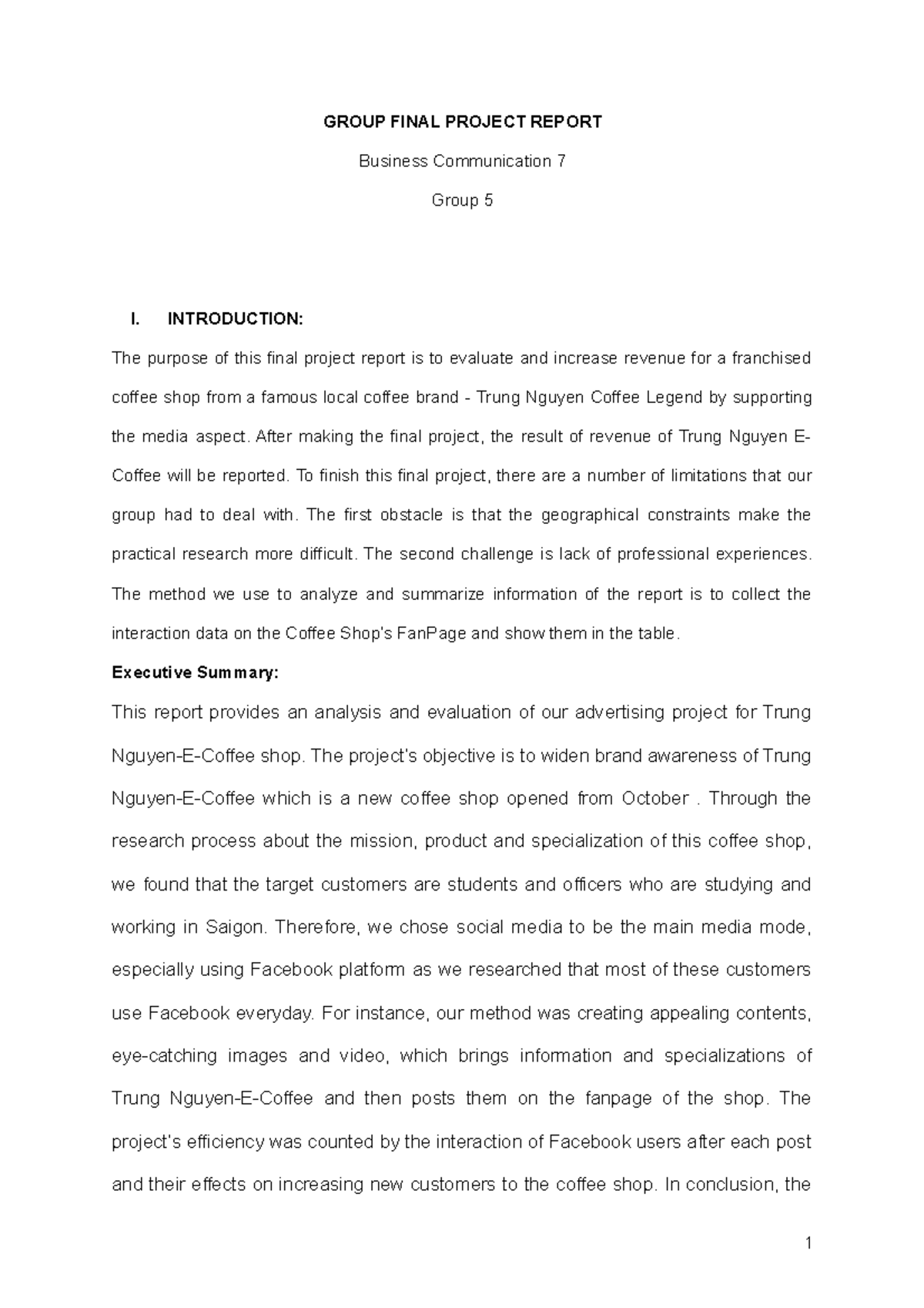 [BC] Final Project Group Report - GROUP FINAL PROJECT REPORT Business ...