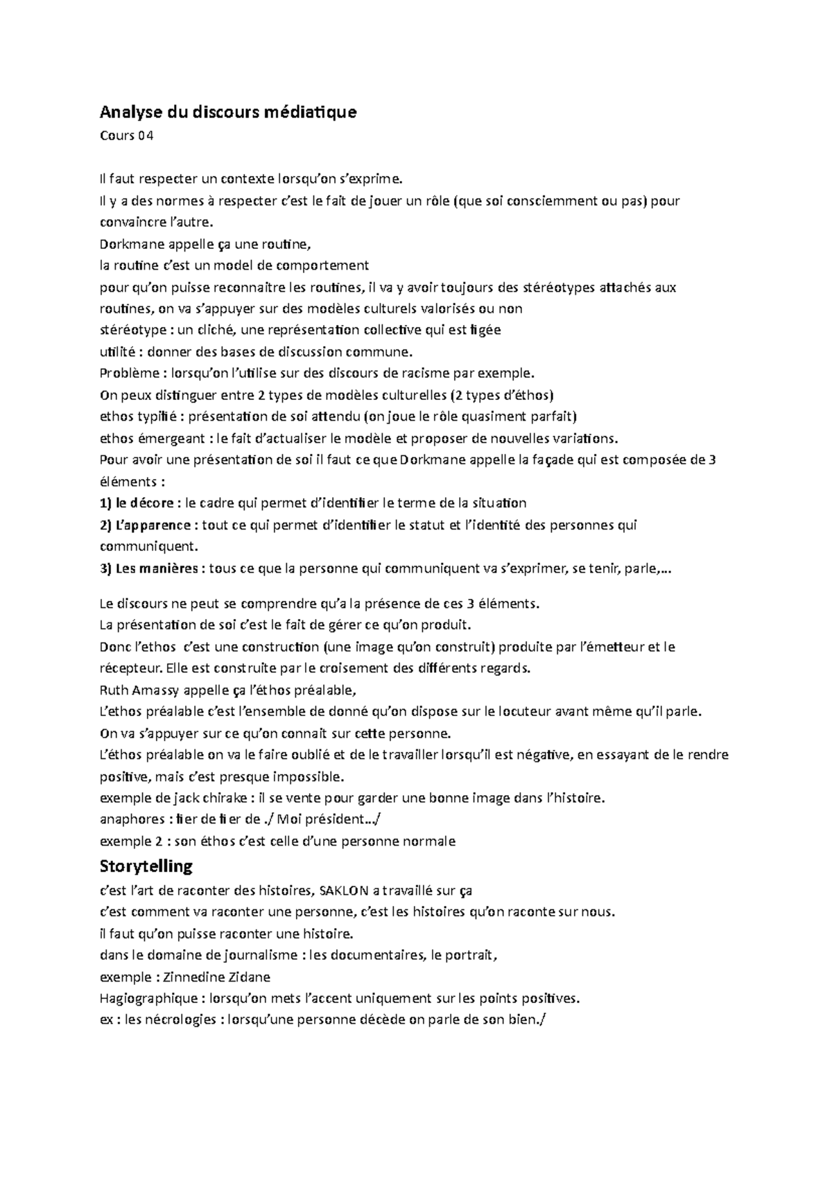 Analyse du discours mediatique - Analyse du discours médiatique Cours ...