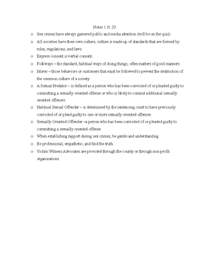 CRJ 114 spring midterm review - CRJ 114 Midterm Study Guide The ...