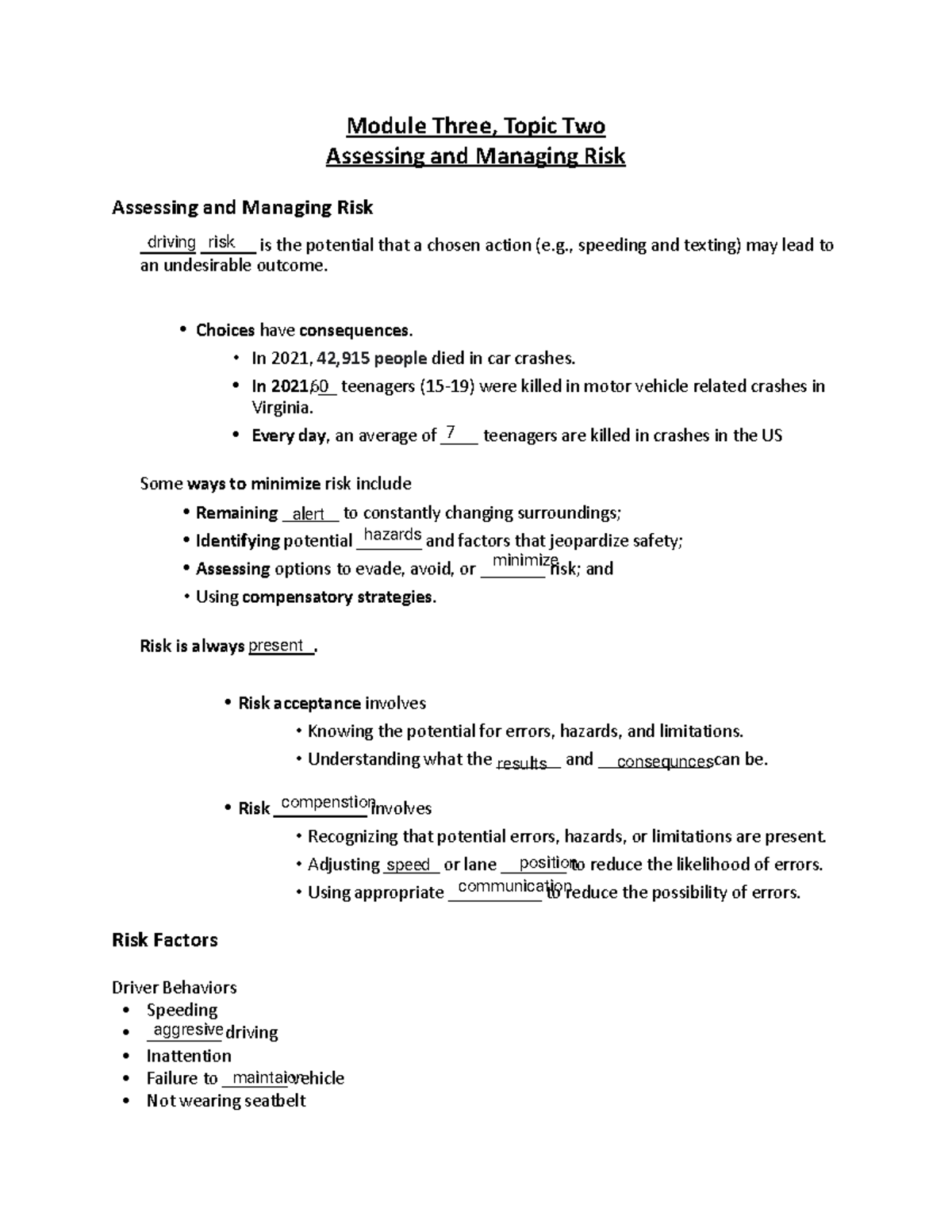 Kian Soza - Module 3 topic 2 notes- Student Copy - Module Three, Topic ...