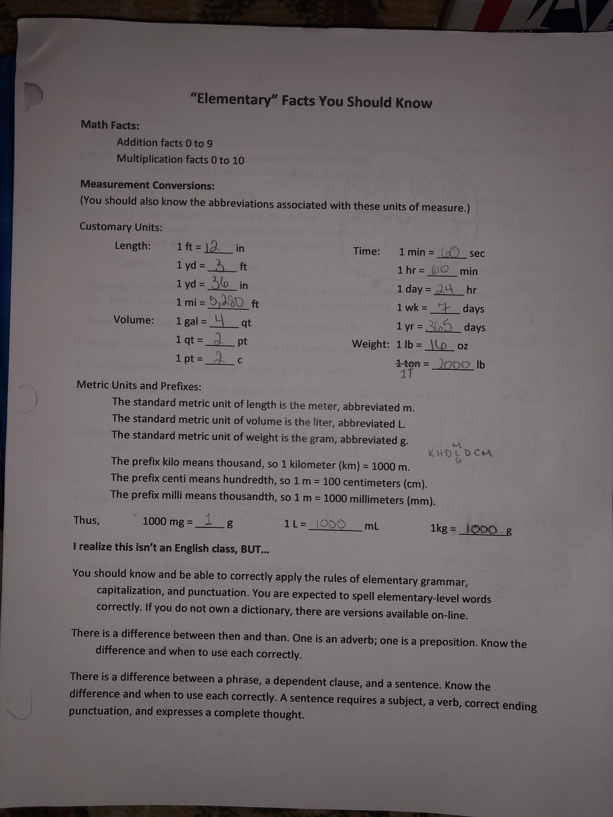 Conversions Worksheet - MAT 106 - Studocu