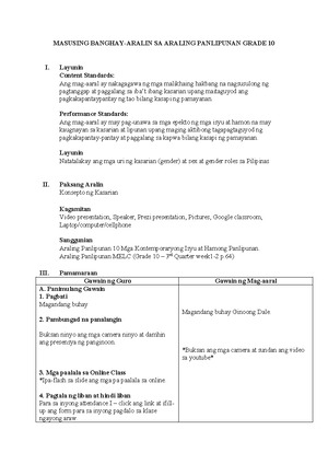 El Filibusterismo - Grade 10 lesson plan - MASUSING BANGHAY ARALIN sa ...