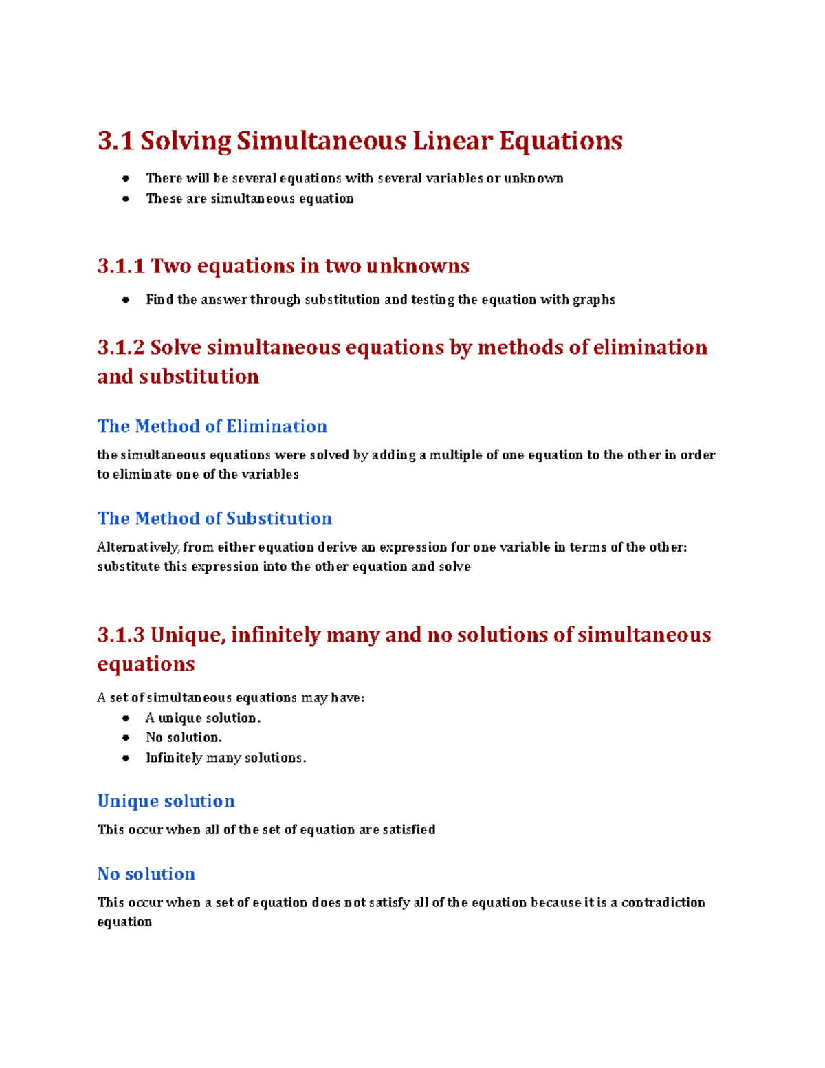 Simultaneous Equations No Solution Infinitely Many Solutions Unique simultaneous-equations-no-solution-infinitely-many-solutions-unique