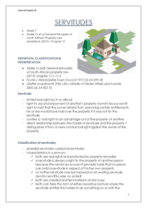 Servitudes PART 3 (Personal) - SERVITUDES (CONTINUED) Remember, there ...