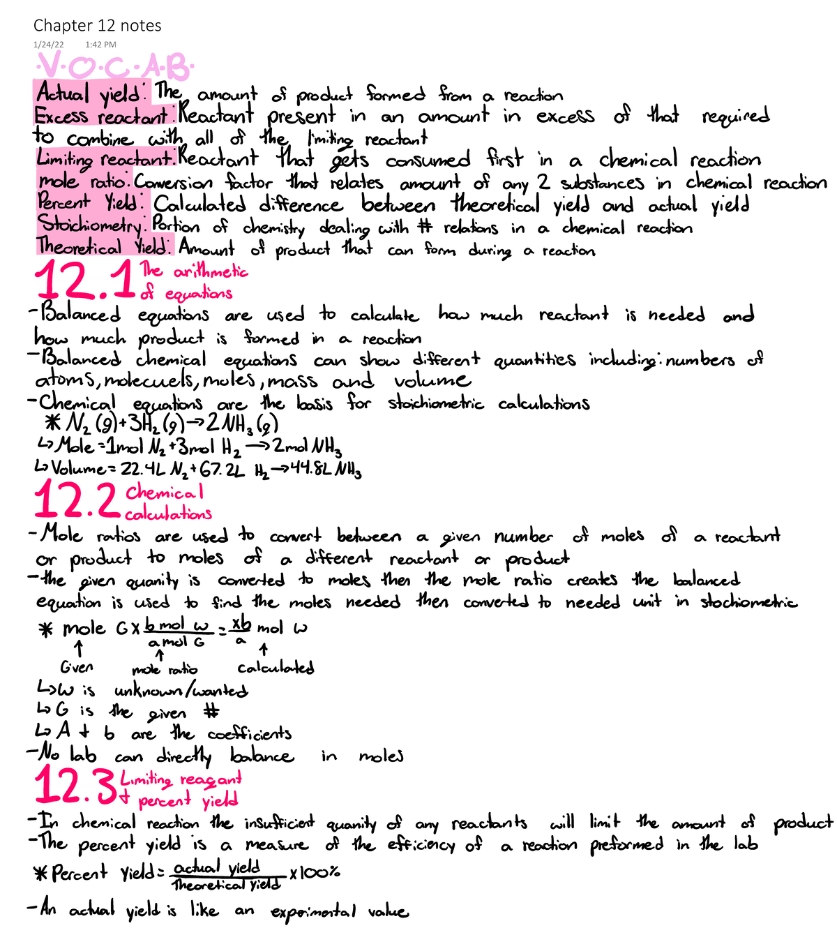 Chapter 12 notes - Chapter 12 notes 1:42 PM yield. The, amount oS ...