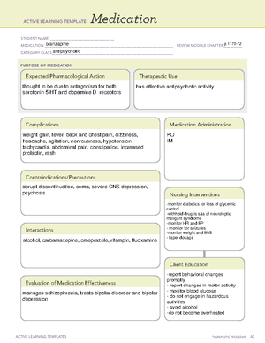 Bipolar System Disorder ATI template - ACTIVE LEARNING TEMPLATES ...