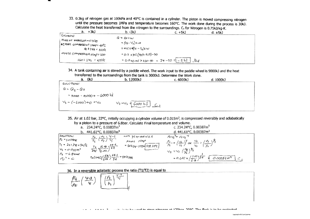 Thermodynamics LA 4.ESAS Part 7 - Electrical Engineering - Studocu