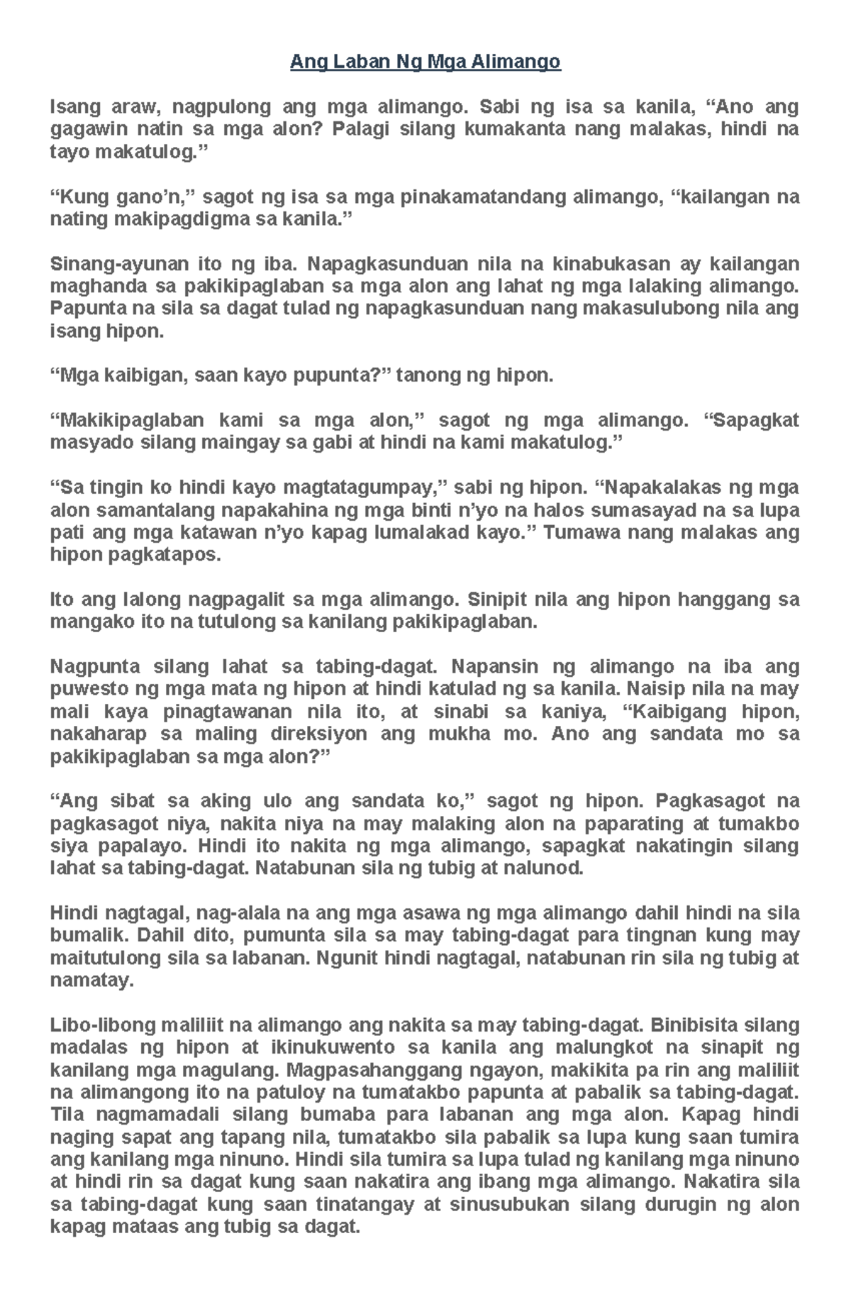 Ang Laban Ng Mga Alimango - Ang Laban Ng Mga Alimango Isang araw ...
