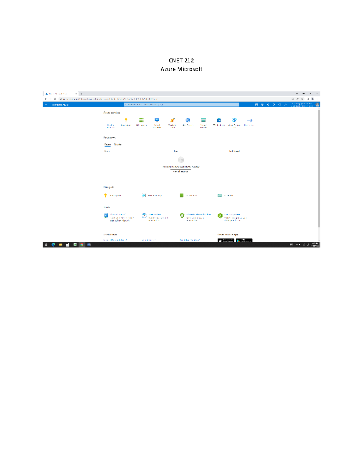 Azure Microsoft - lab 8 - Lab Assignment - CNET 212 - CNET 212 Azure ...