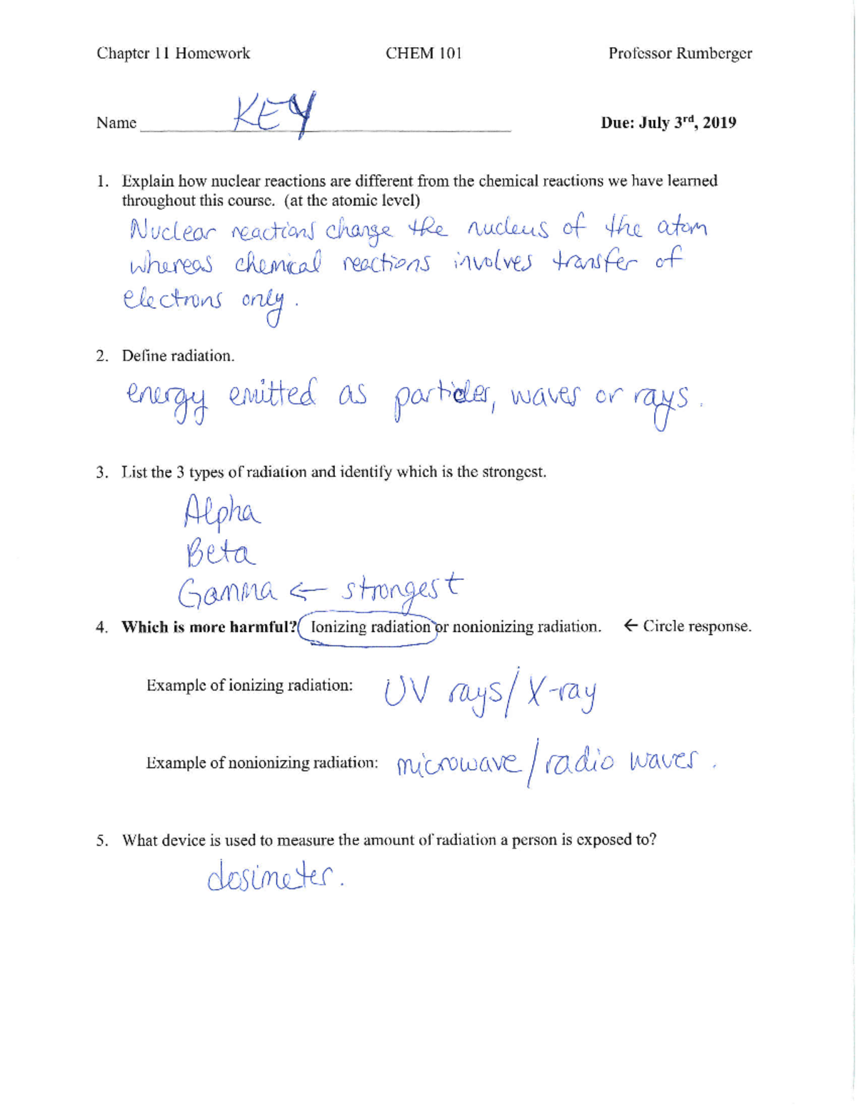 Chapter 11 Study Guide - CHEM101 - Studocu