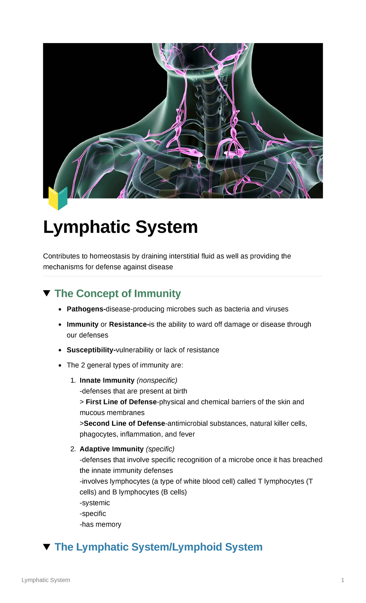Lymphatic System - Lymphatic System Contributes to homeostasis by ...