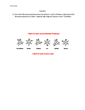 Tutorial Practise - Some functional groups and chirality. - CHEM 2P20 ...
