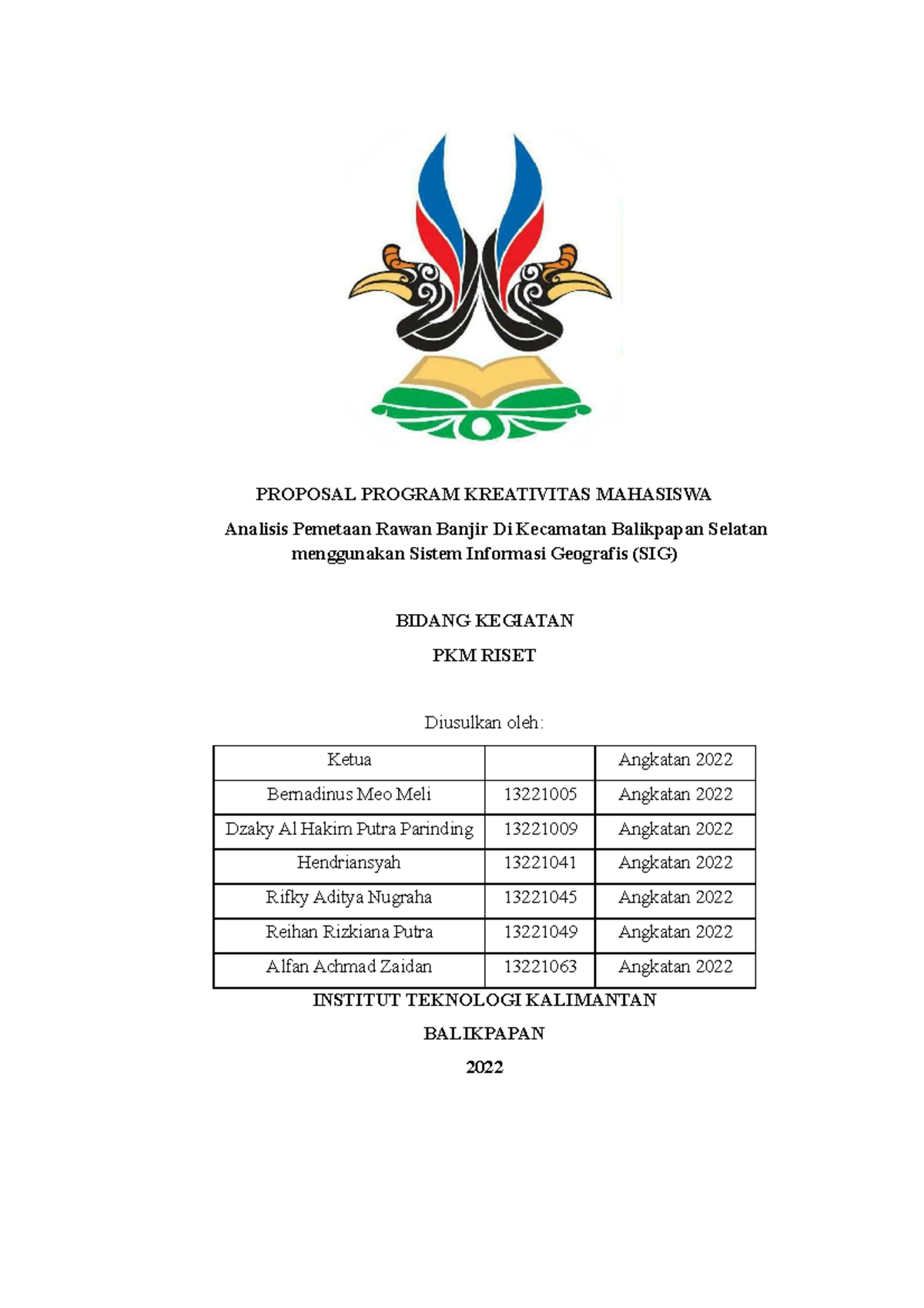 Pkm riset kel 1 (6) - optoin - PROPOSAL PROGRAM KREATIVITAS MAHASISWA ...