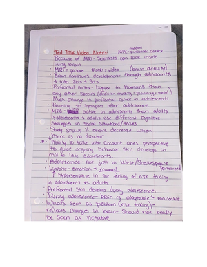 Child Psychology Outcome 1 - Notes: Child psychology is the study of ...