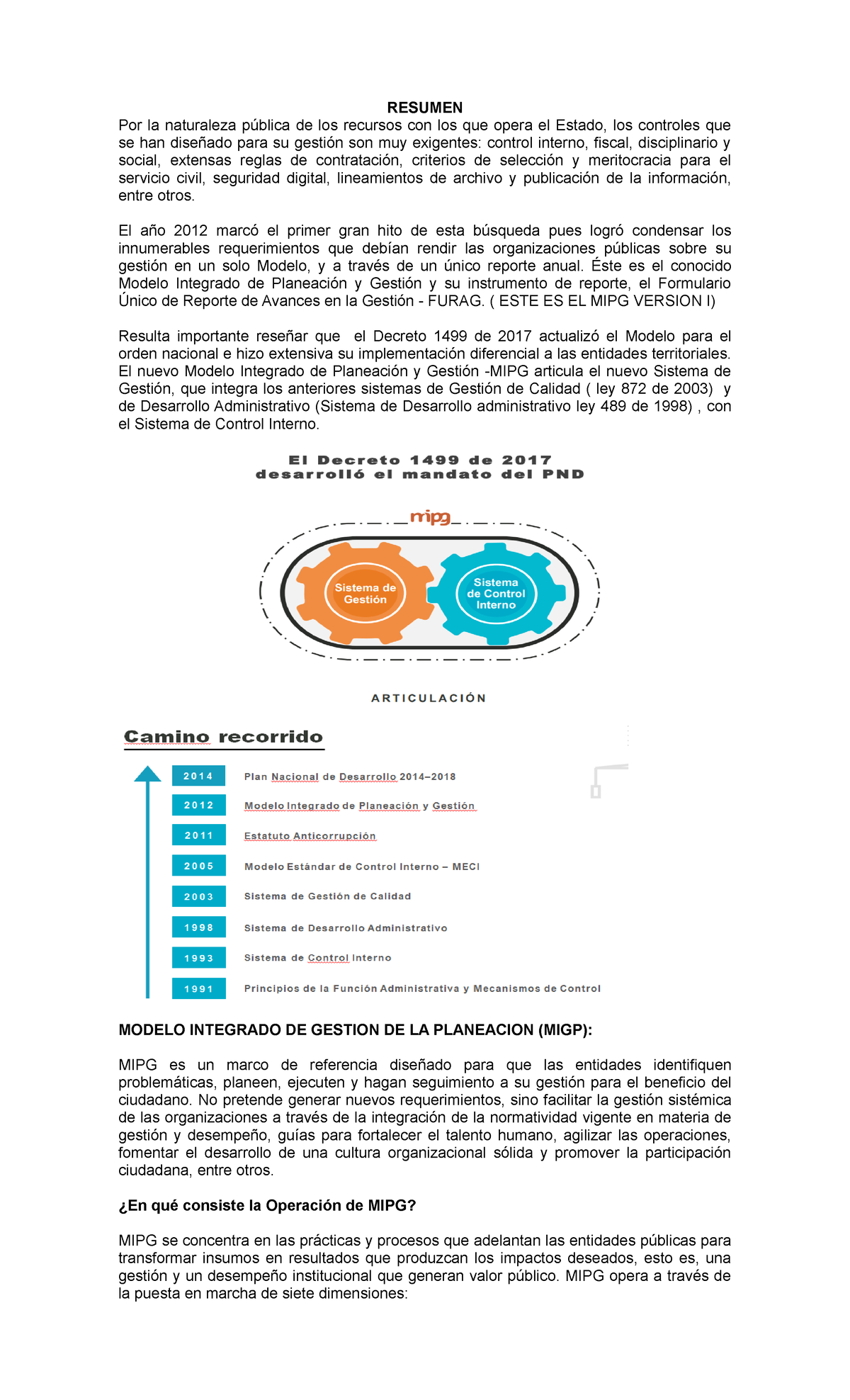 MIPG - MIPG Modelo Integrado de Planeación y Gestión es una herramienta ...