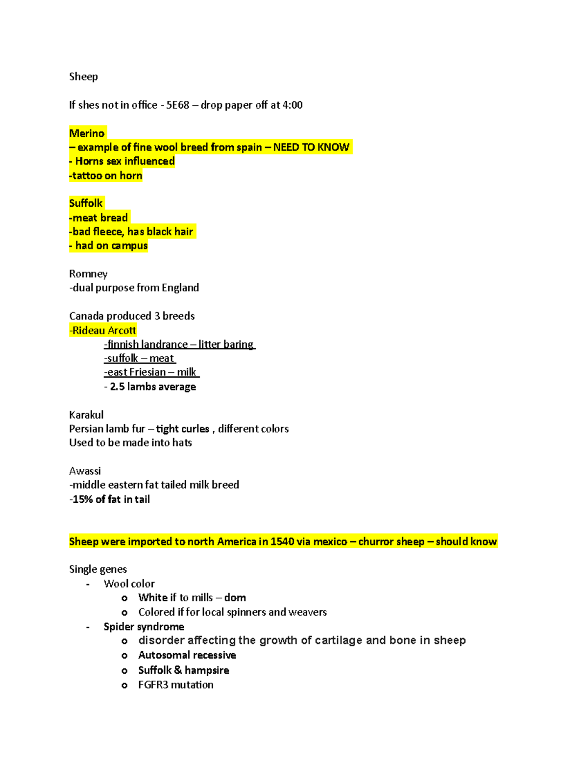 Sheep lecture - ansc 313 - Sheep If shes not in office - 5E68 – drop ...