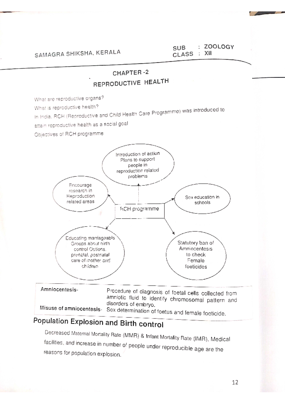 Chapter 2,3 Reproductive Health - Homescience - Studocu