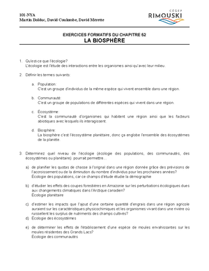 Révision finale - Chimie générale : la matière - Cégep - Chapitre 3 ...
