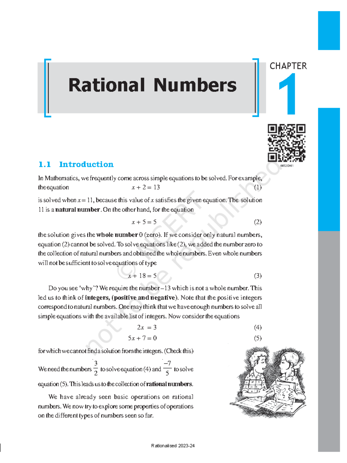 Hemh101 - Mathematics Textbook class 8 English - RATIONAL NUMBERS 1 1 Introduction In ...