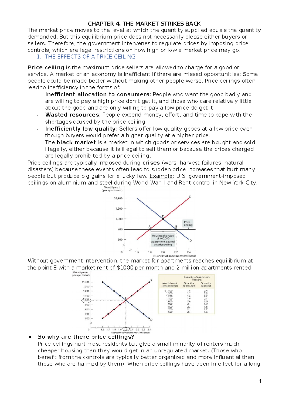 Intro to corps t4-t10 - ADE en Inglés - CHAPTER 4. THE MARKET STRIKES BACK The market price ...