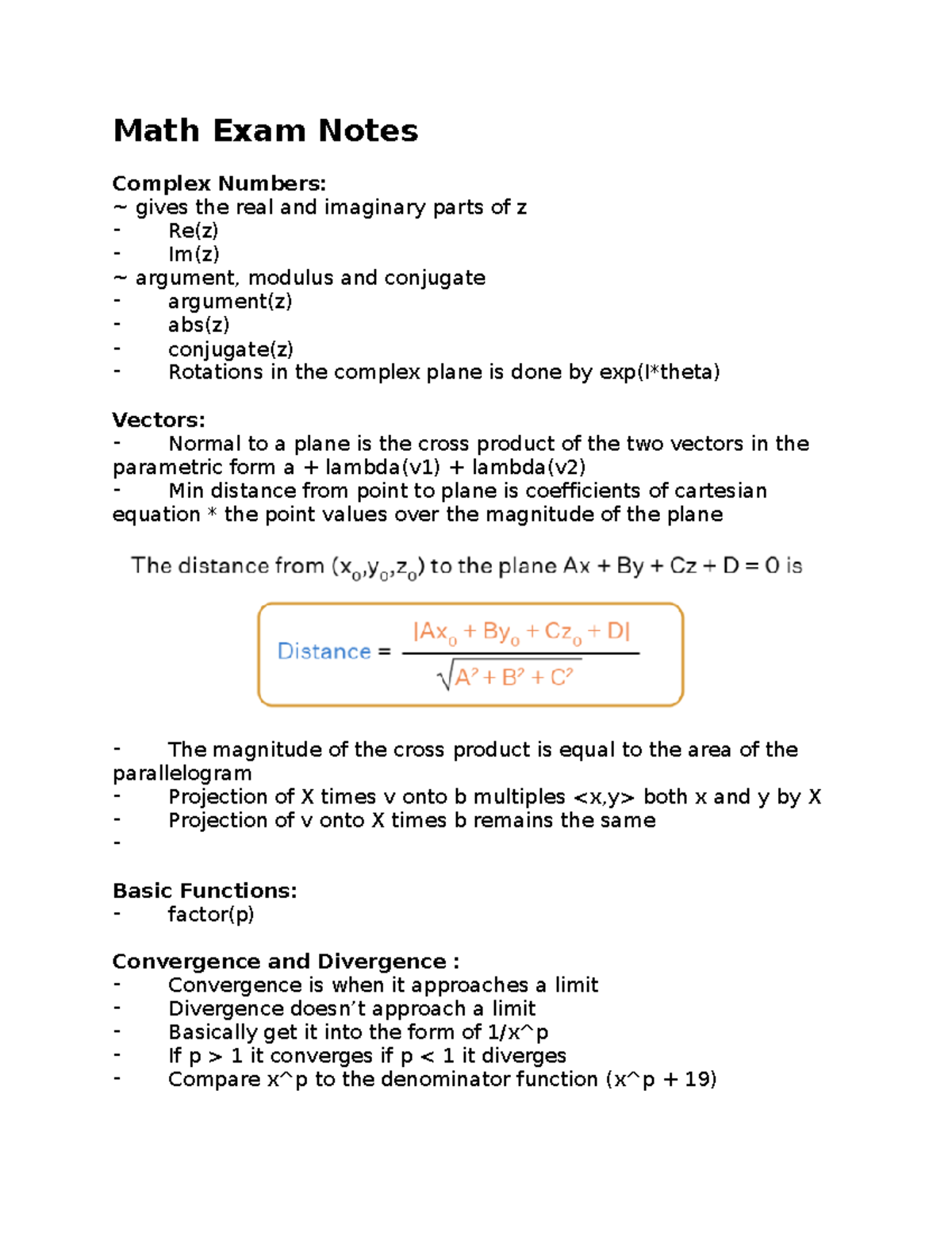 Math Exam Notes - MATH1131 - UNSW Sydney - Studocu