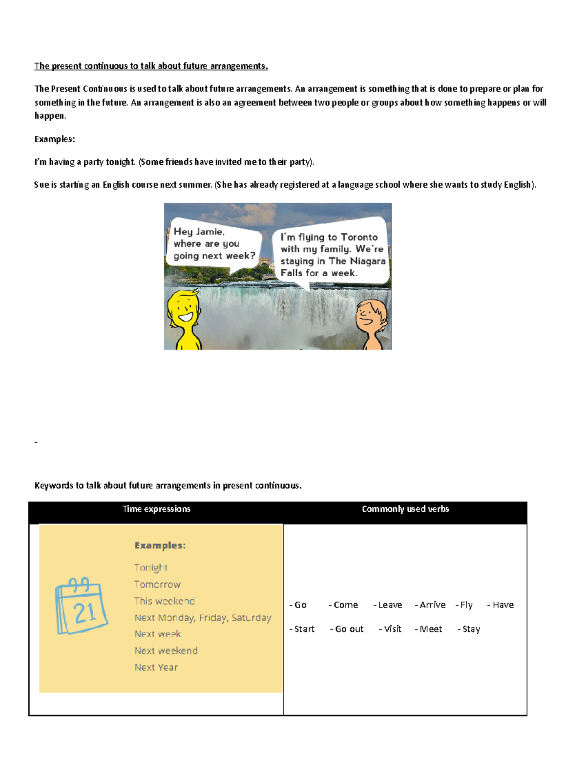Present continuous - wertyu - The present continuous to talk about ...