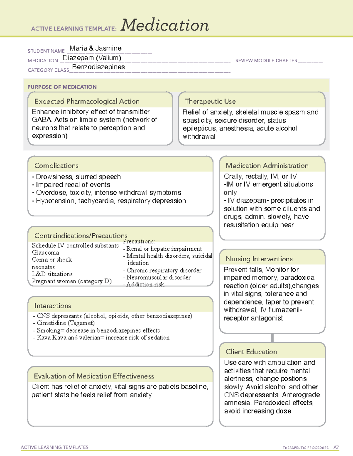 Active Learning Template medication - ACTIVE LEARNING TEMPLATES ...
