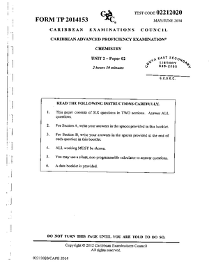 English A May 2020 P1 - CSEC past paper - Studocu