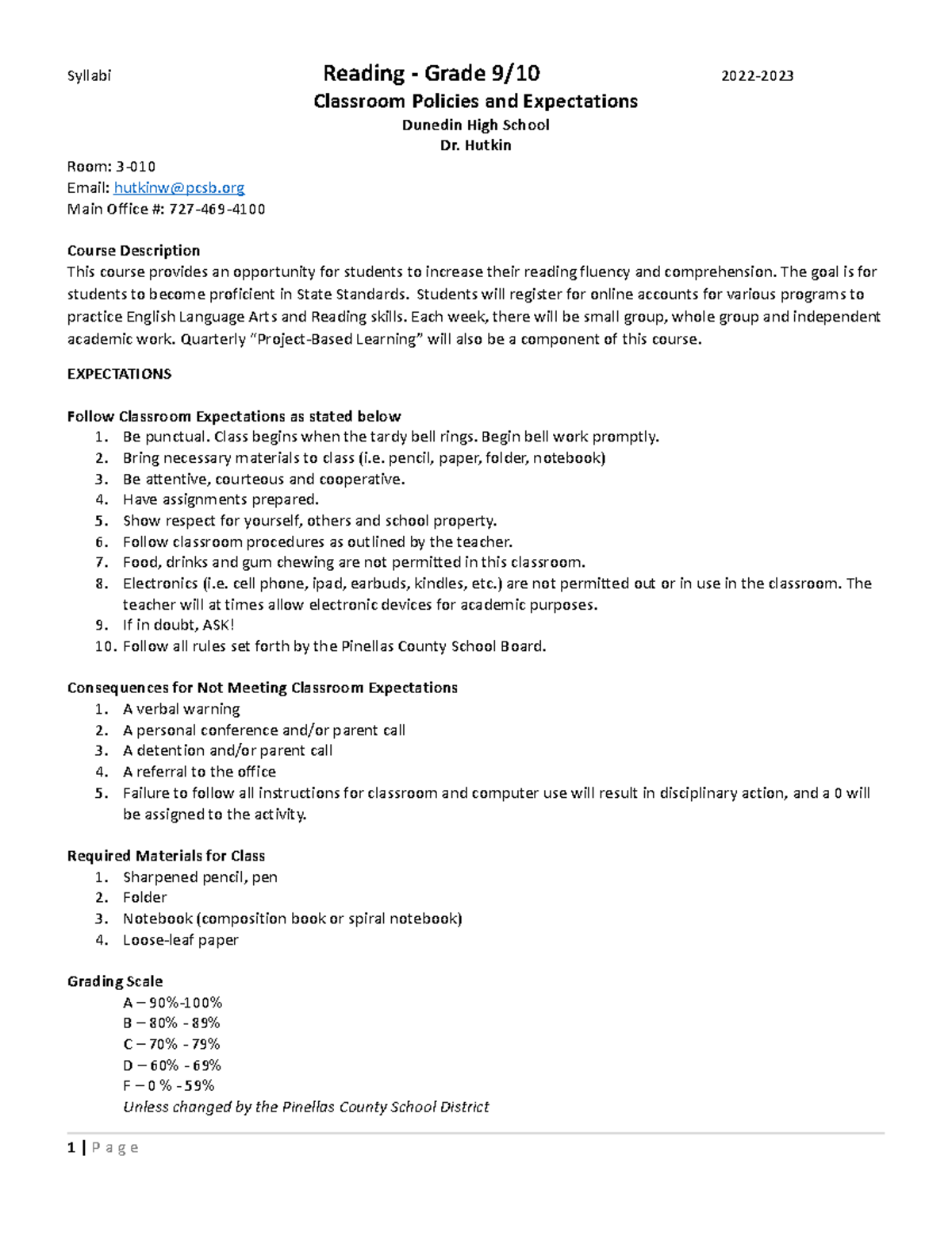 Syllabi Reading 9 - Syllabus - Syllabi Reading - Grade 9/10 2022 ...