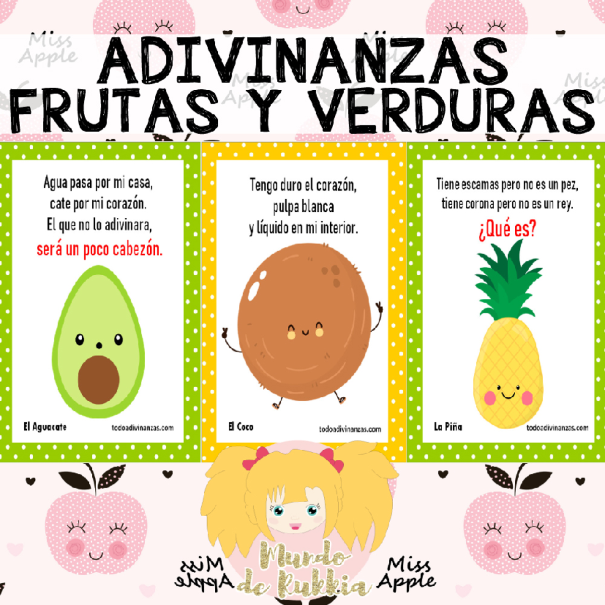Adivinanzas de frutas y verduras recopilado por Mundo de Rukkia ...