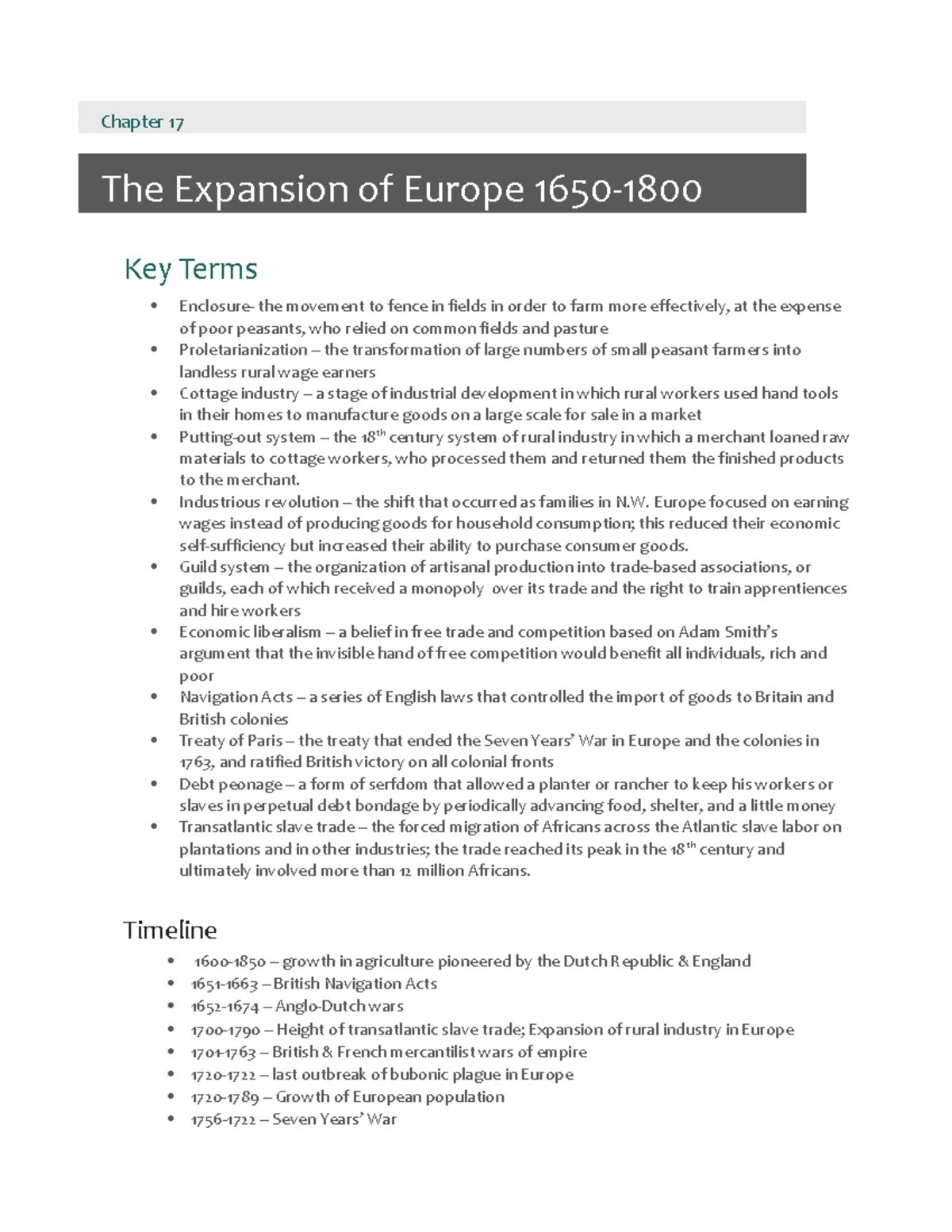 Ch17Notes - A History of Western Society - Chapter 17 Notes - Chapter ...