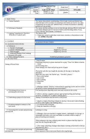 Emo then and now - short story - Name Grade 7 Reading Comprehension ...