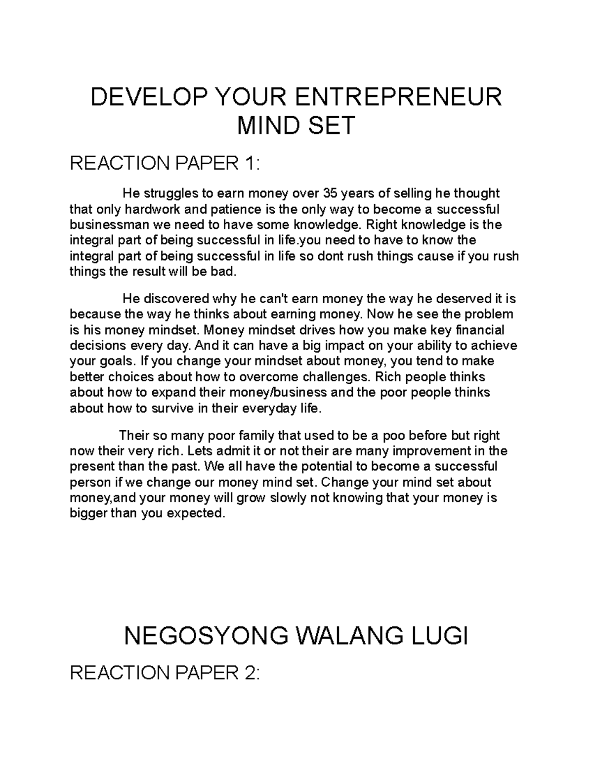 Relevance of entrepreneurship. ( Videos ) - DEVELOP YOUR ENTREPRENEUR ...