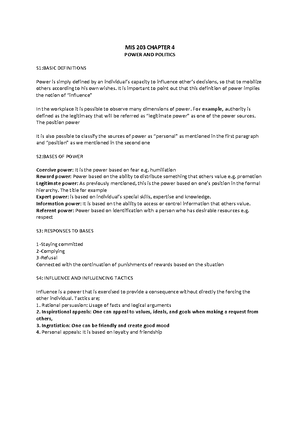 MIS 203 CH 1 - asdasd - MIS 203 CHAPTER 1 MANAGEMENT AND MANAGERS ...