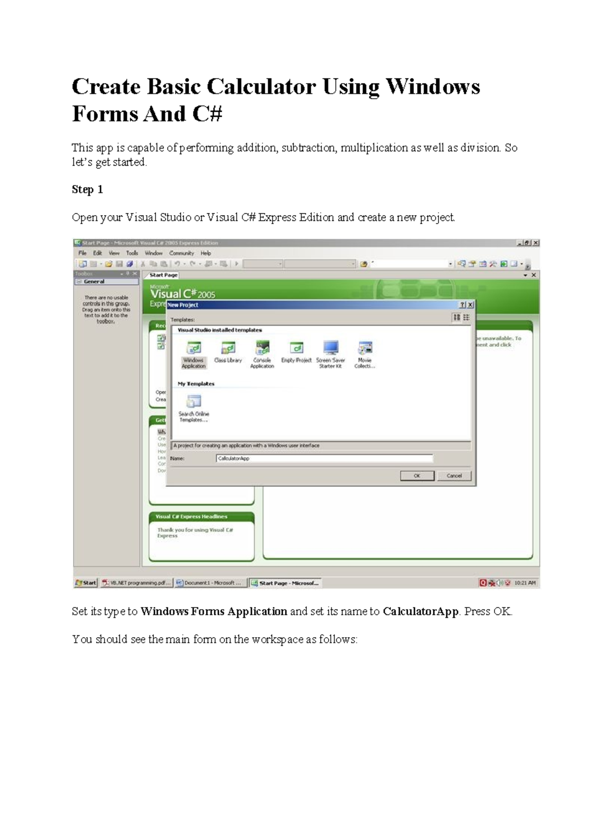 11.4 0 C# Create Basic Calculator - Create Basic Calculator Using Windows Forms And C# This app ...