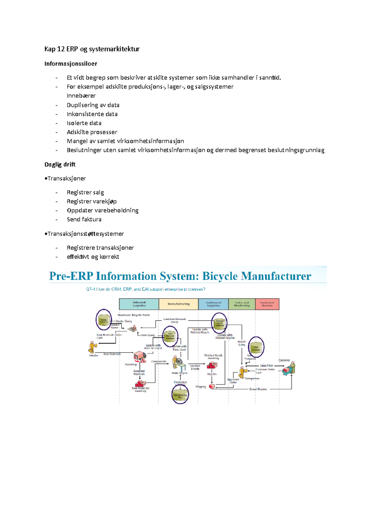 Kap 12 ERP og systemarkitektur - Kap 12 ERP og systemarkitektur ...