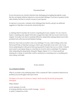 HUM 200 - Module 4 - Discussion and Soomo Answers - Discussion Board Up ...