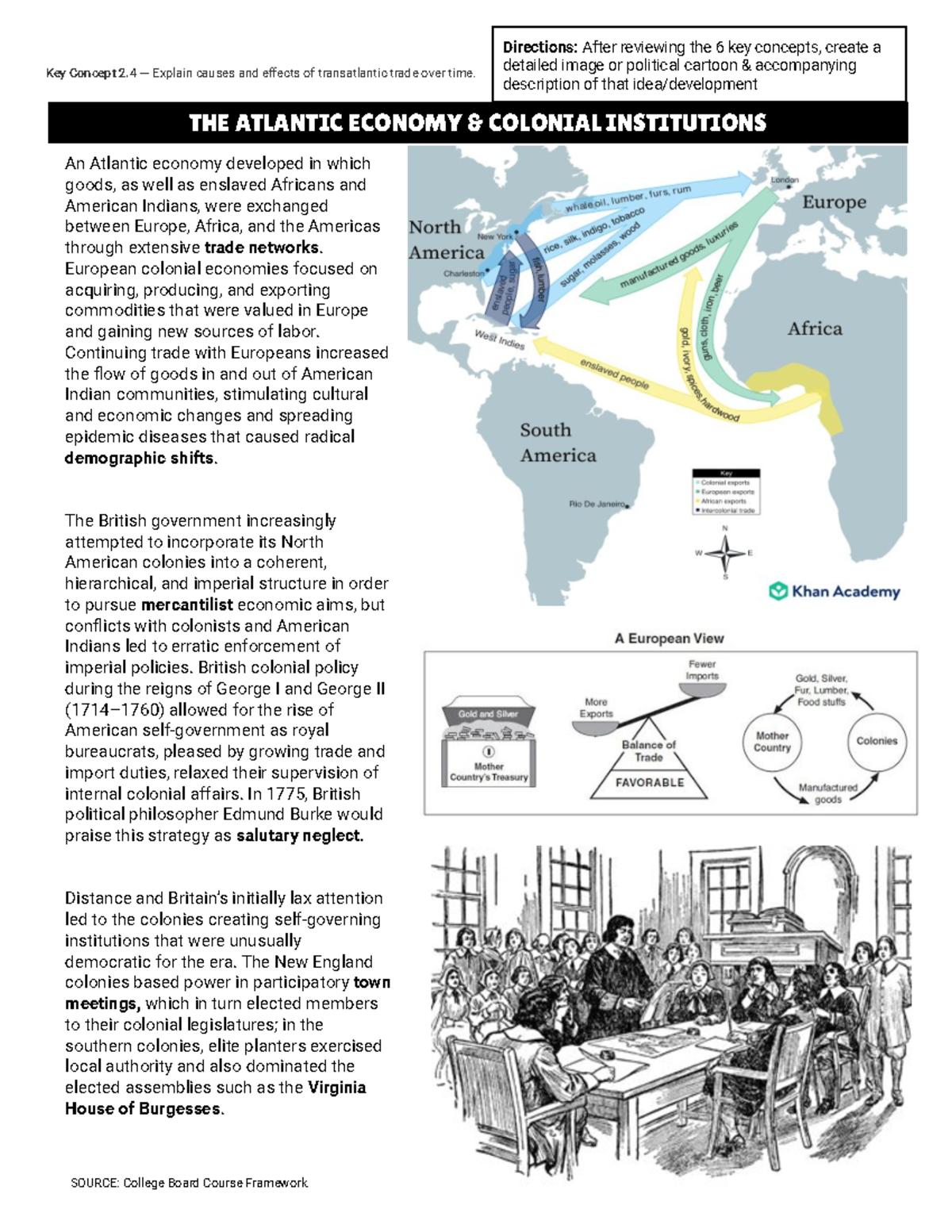 The Atlantic Economy, Mercantilism & Colonial Institutions (KC 2 - 7 ...