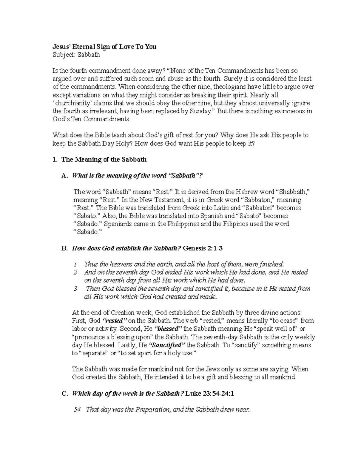 08 Jesus Eternal Sign of Love To You - Jesus’ Eternal Sign of Love To ...